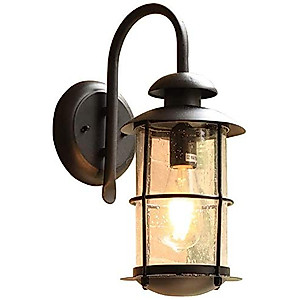 Outdoor wall light American Waterproof Outdoor Courtyard Home Door Garden Balcony Wall Sconce Outdoor Simple Corridor Villa Aisle Aluminum Wall Light E27 Lawn Wall Hanging Lamp Hanging Wall Mount Ligh