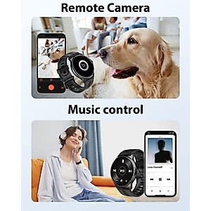 Gydom Smart Watch for Men Answer/Make Call, 1.28" Touch Screen Fitness Tracker with Blood Oxygen/Heart Rate/Sleep Monitor, 100 Sport Modes, IP68 Waterproof Smartwatch for Android iPhone