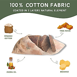 XL Beeswax Wraps 18.5x21.5" - Reusable Organic Bee Wax Bags for Food Storage, Bread, Sandwich, Sourdough, Eco-Friendly Wrapping Paper, Kitchen Container Covers, Sustainable Plastic-Free Cloth