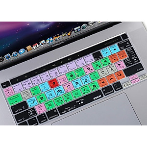 XSKN Logic Pro X Silicone Shortcut Keyboard Cover Skin for 2019 New MacBook Pro 16 inch A2141 2020 New MacBook Pro 13.3 inch A2338 M1 A2251 A2289 with Touch Bar & Touch ID US and EU Universal Version