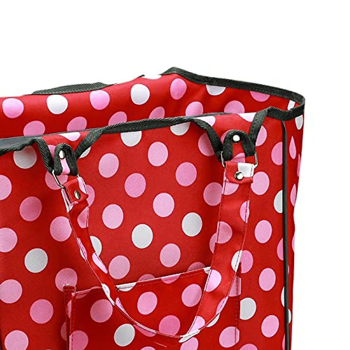 shamjina Knitting Bag Weaving Accs for Traveling Portable Yarn Storage Organizer Large Crochet Bag Tote Knitting nedles Bag for Crochet Accessories