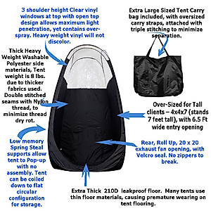 The Original Instant Pop Up Airbrush Spray Tanning Tent-Black