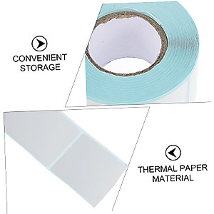 NUOBESTY Barcode Printing Paper Rectangles Label Thermal Heat Transfer Label Food Date Labels Expiration Labels Kitchen Label Printer Sticker Printer Name Stickers Heat Sensitive