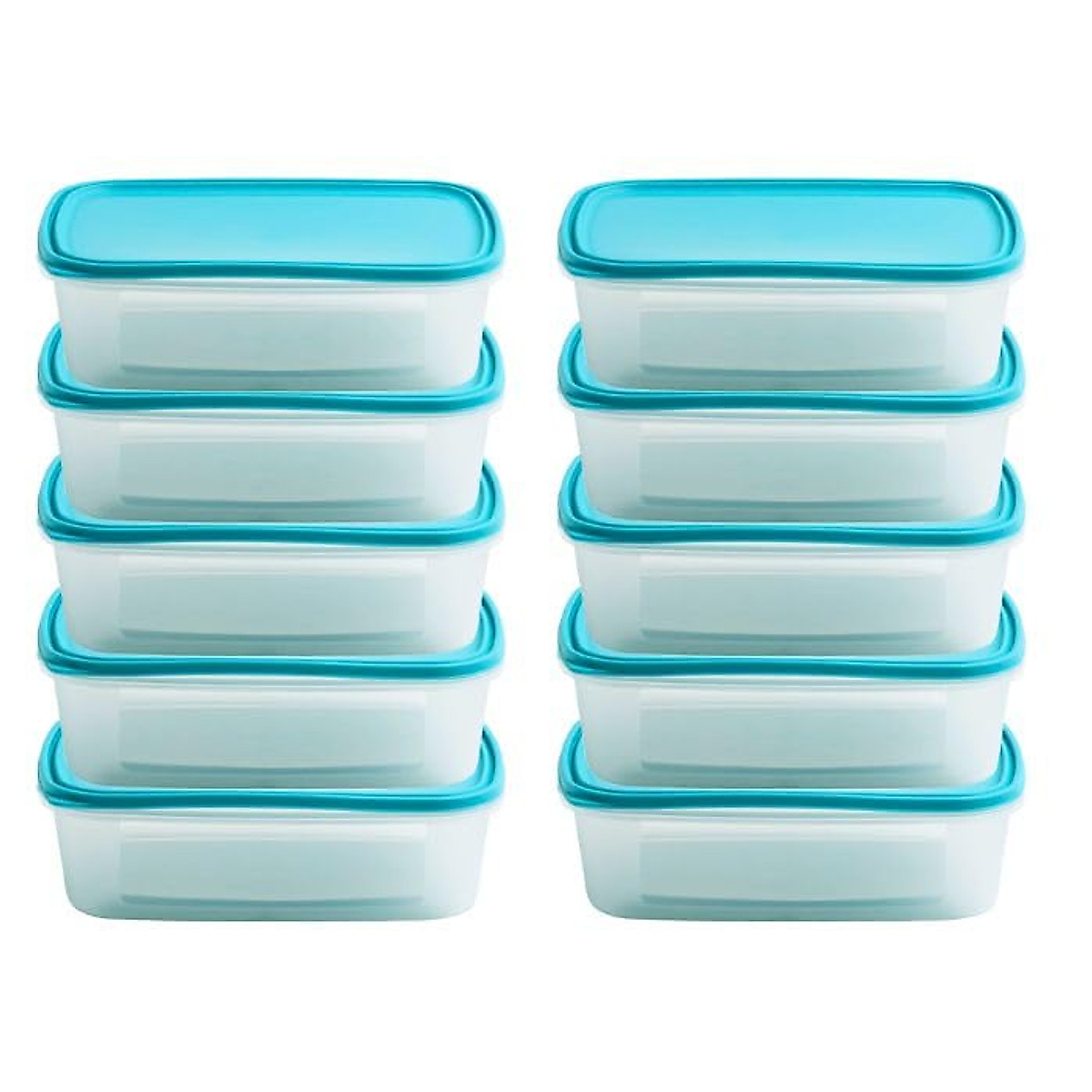 10 Pack To Go Food Storage Containers | Medium Size Rectangular Food Storage That Holds up to 35 Ounces of Food, Solids, or Liquids 35oz (4.22 cups) Leak Proof Microwave Freezer Dishwasher Safe