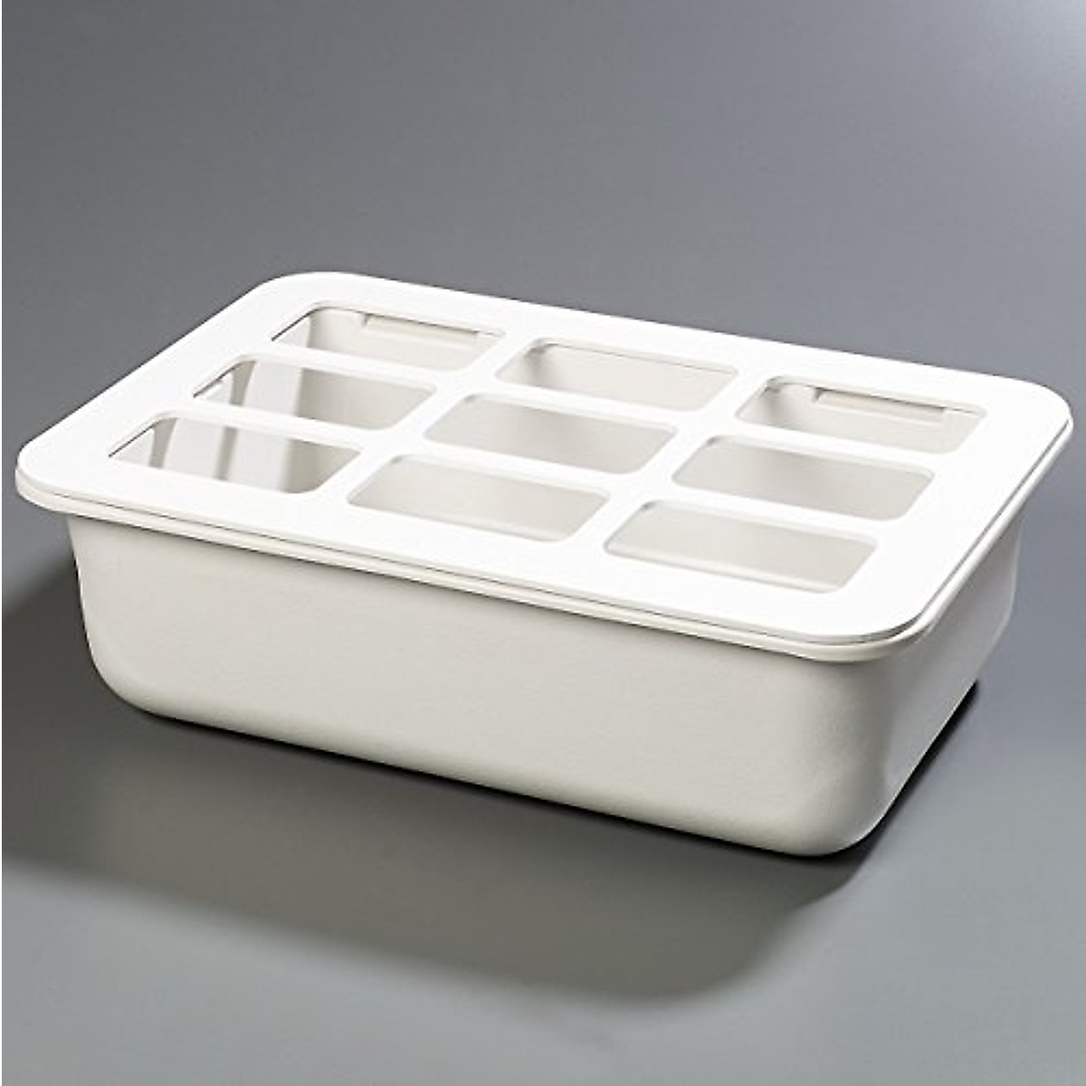 Carlisle FoodService Products CM104902 Coldmaster 6" Deep Insulated Food Pan with Organizer, Full-Size, White