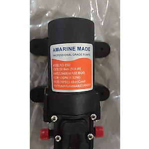 Amarine Made 12v Water Pressure Diaphragm Pump Self Priming Pump 4.3 L/min 1.1 GPM 35 PSI RV Water Pump for Caravan Boat Marine Agricultural