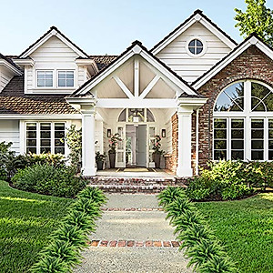 Artflower 6 PCS Artificial Shrubs Fake Boston Fern Plants Natural Fern Bushes UV Resistant Greenery Bunches Faux Plants Shrubs for Home Office Veranda Garden Indoor Outdoor Decor, Green