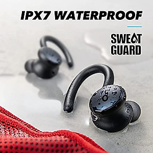 Soundcore by Anker, Soundcore Sport X10 True Wireless Bluetooth 5.2 Workout Headphones, Rotatable Ear Hooks, Deep Bass, IPX7 Waterproof, Sweatproof, 32H Play, Sport Earbuds, Gym, Running (Renewed)