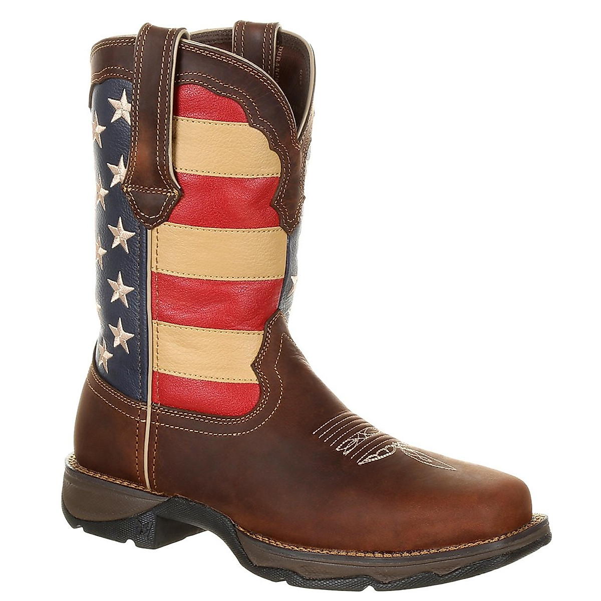 Durango womens Lady Rebel Western Boot, Brown/Union Flag, 6.5 US