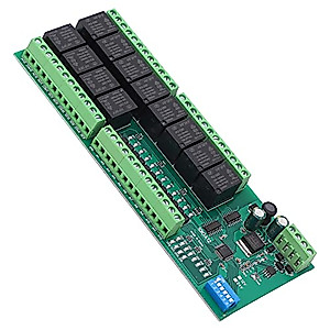 Electrical Relay Module, 12 Optically Isolated Input 12 Channel 64 Devices Parallel Relay Board for Circuit (24V)