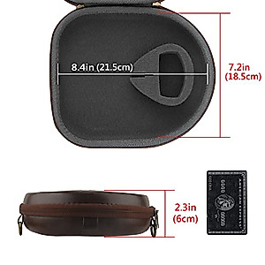 Geekria Shield Headphones Case for On-Ear/Over-Ear Headphones, Replacement Hard Shell Travel Carrying Bag with Cable Storage, Compatible with Bose QC45, QC35IIGaming, QC35II, QC35 Headsets (Brown)