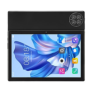 10in Smart Tablet, Portable Smart Tablet US Plug 100-240V Dual Speakers 1920x1200 Resolution Octa Core CPU for Studying (Black)