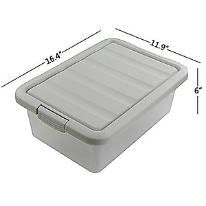 Cand Storage Bin with Lid 14 Quart, 2 Packs, Plastic Box for Organizing