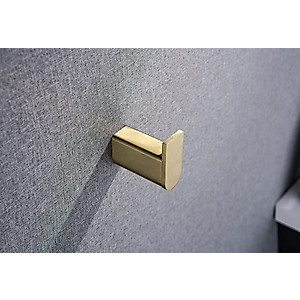 Brushed Gold Stainless Steel Wall Mounted Hand Towel Bar Toilet Paper Holder Robe Towel Hooks Bathroom Accessories Kit,Clothes Hook