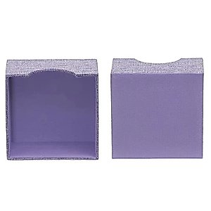 Household Essentials 2-Pack of Drawer Organizers, Sturdy Chipboard Wrapped In Soft Polyester Fabric, Stylish and Functional Storage Solution, 3” H x 6” W x 6” D, Iris