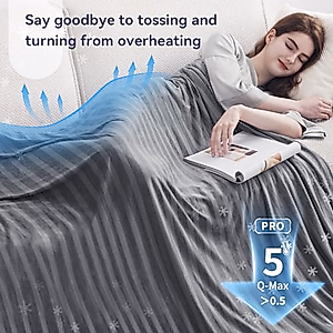 Guohaoi Cooling Blanket (90"x90"Queen Size) for Hot Sleepers and Night Sweats,100% Oeko-Tex Certified,Arc-Chill Q-Max >0.5 Cool Fiber,Ultra Cold Breathable,Comfortable,All-Season.
