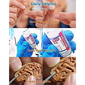 SKYWAY Magnifying Glasses with Light, 160% LED Lighted Rechargeable Magnifier Eyeglasses for Reading Hobbies and Close Work Hands Free