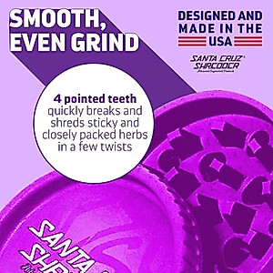 Santa Cruz Shredder Herb and Spice Grinder Made in USA (Purple)