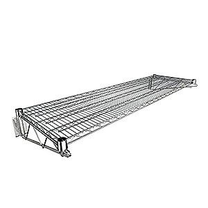 Krollen Industrial 18" x 60" Chrome Wire Wall Mount Shelf
