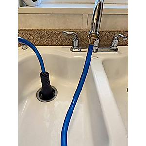Drain King VIP1 Drain Unclogging Kit With Kitchen Sink Crossbar Adapter, 1 to 2 Inch