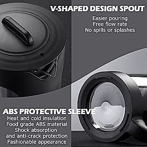 EOIBIS Cold Brew Coffee Maker, 1.5L Airtight Cold Brew Coffee Maker With Removable Stainless Steel Filter, Easy to clean borosilicate glass, 1.58qt Home iced coffee maker for all kinds of cold brew