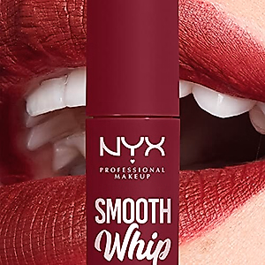 NYX PROFESSIONAL MAKEUP Smooth Whip Matte Lip Cream, Long Lasting, Moisturizing, Vegan Liquid Lipstick - Chocolate Mousse (Deep Red Brown)