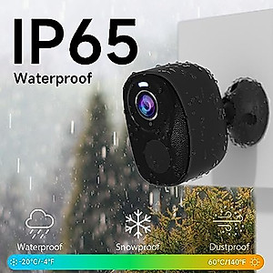 Security Cameras Wireless Outdoor, 2K Battery Powered Camera for Home Security with IP65, SD/ Free Cloud Storage, No Monthly Fee, AI Motion Detection, Color Night Vision, 2-Way Audio (BW4-G-3Pack)