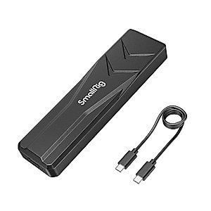 SmallRig M.2 SSD Enclosure NVME&SATA Dual-Protocol Enclosure SD-01 for Mac, Windows Linux, USB 3.1 Gen2 10Gbps, Compatible with Camera, Computer, Mobile Phones, Game Consoles - 3479