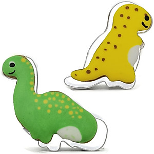 Mini Dinosaurs Shaped Cookie Cutter Set of 5 pcs, Stainless Steel Dino Fondant Cutters Set Pastry Biscuit Baking Clay DIY Molds for Kids