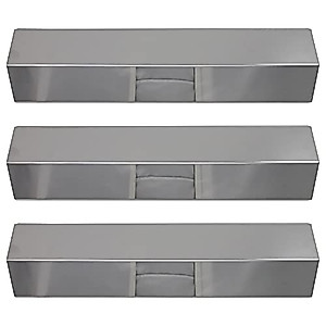 3-Pack BBQ Grill Heat Shield Plate Tent Replacement Parts for Uniflame GBC956W1NG-C - Compatible Barbeque Stainless Steel Flame Tamer, Guard, Deflector, Flavorizer Bar, Vaporizer Bar, Burner Cover 15"