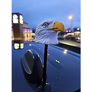 Tenna Tops Patriotic American Bald Eagle Head Car Antenna Topper/Auto Dashboard Accessory