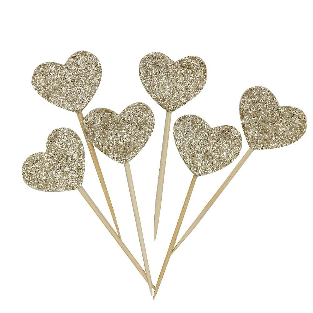 Mybbshower Gold Glitter Heart Stickers Engagement Party Wedding Invitation Decoration Envelope Seals Pack of 200