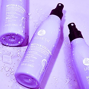 Luseta Biotin Leave in Conditioner for Dry Damaged Hair, Natural Thickening Volume Conditioner for Hair Loss and Thinning,8.5Fl Oz, Hair Detangler Spray for Women