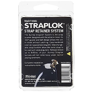 Dunlop Straplok® Traditional Strap Retainer System, Black