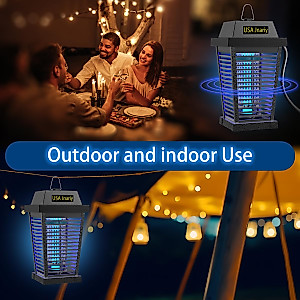 USA Jnariy Bug Zapper Outdoor, Fly Zappers Indoor Electric, Mosquito Zapper, Fly Insect Killer, Mosquito Killer, Mosquito Killer, 3 Prong Plug with 5ft Power Cord Trap Lantern