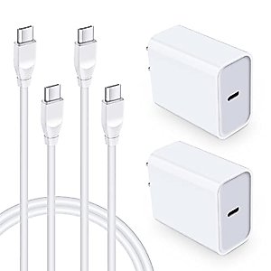 USB C Wall Charger for Samsung Galaxy A13 A53 5G A14 A54 A03s S23 S23+ S22 Ultra S21 S20 A32 A12 A52 Z Flip4 A73,Google Pixel 7 6a 6 Pro, 20W Fast Charging Box Block,6FT 60W PD Cord Type C to C Cables