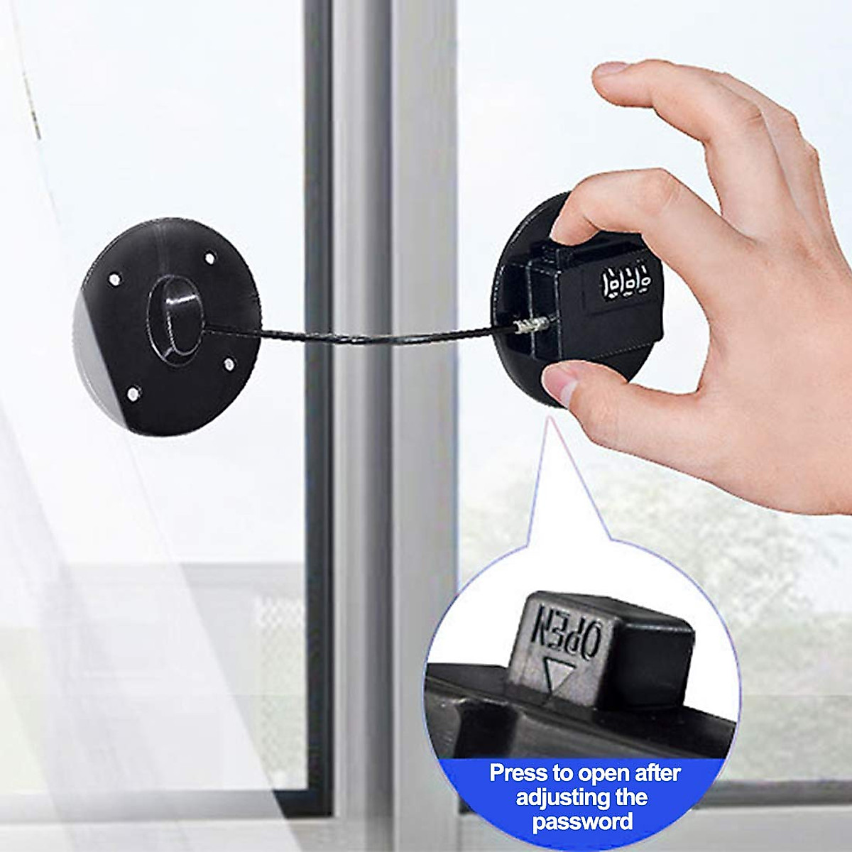 BokWin Refrigerator Combination Lock, Refrigerator Child Lock, Freezer Door Lock, Strong Adhesive Coded Lock Fridge Safety Lock Children File Drawer Cupboard Lock, No Keys Needed - Just Stick It