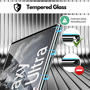 Cbus Wireless [2-Pack] Glass Screen Protector for Samsung Galaxy S22 Ultra