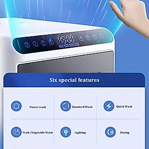 Dishwasher Tabletop Dishwasher Portable Small Fully Automatic 4 Washing Modes and Drying Function Can be connected to the faucet and manually filled with water