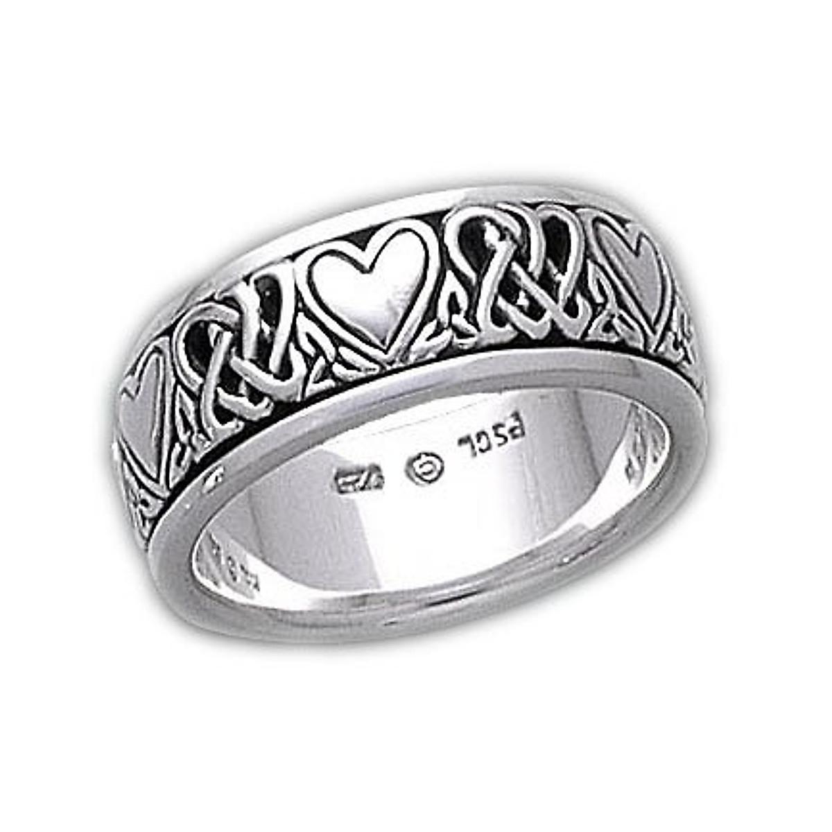 Sterling Silver Celtic Heart Knot Spinner Ring Size 10(Sizes 4,5,6,7,8,9,10,11,12,13,14,15)