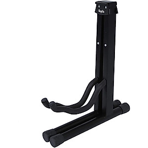 KEPLIN Foldable Guitar Stand A Frame - Universal Floor Stand for all Guitars, Acoustic, Electric and Base, Portable and Great for Travel, Black