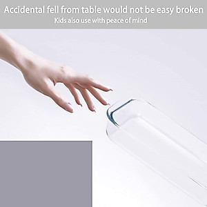 FOYO Basics Tempered Glass Baking Dish, 1.6 Quart Clear Oblong Dish Set, Casserole Dish Cooking Oven Bake