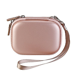 Canboc Hard Travel Case for Apple Airpods Charging Case, Protective in-Ear Bluetooth Headsets Headphone Case, Mesh Pocket fit Airpods Case, Wall Charger and Cable, Rose Gold