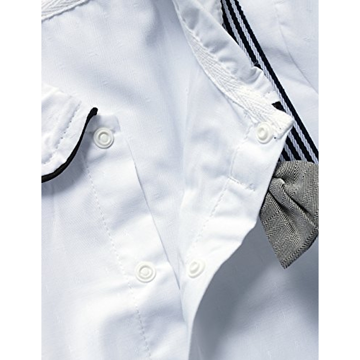 HeMarIsle HMD Baby Boy Gentleman White Shirt Bowtie Tuxedo Onesie Jumpsuit Overall Romper（0-18M） … (A Grey, 70(3-6 Month))