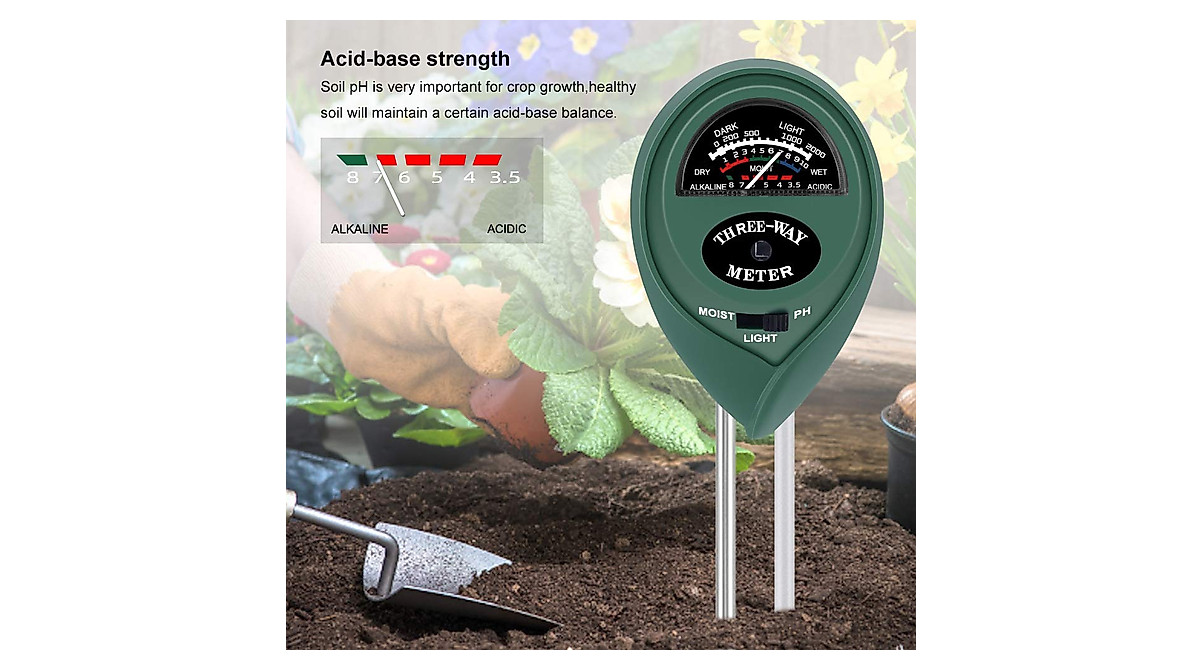 EPOL 3-in-1 Soil Moisture, pH & Light Meter