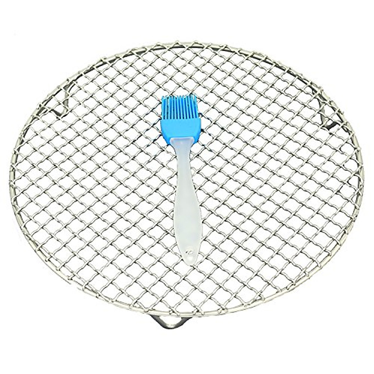 Fivebop Round Cooling Rack Stainless Steel Cross Wire Barbecue Grill Net Racks with 3 Legs for Cooking Baking Steaming (8.25 inches)