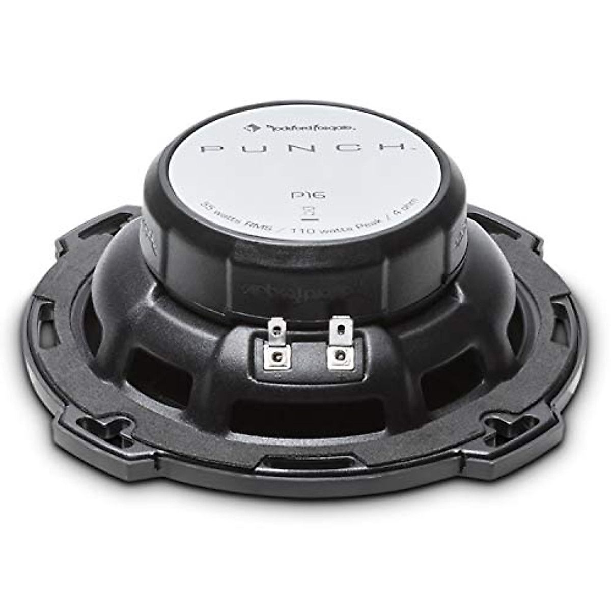 Rockford Fosgate P16 Punch 6.0" 2-Way Coaxial Full-Range Speakers - Black (Pair)
