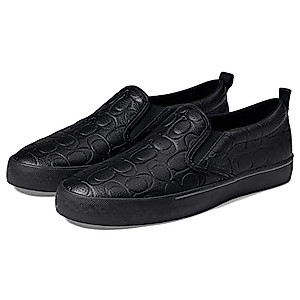 COACH Signature Embossed Pebble Slip-On Skate Sneaker Black 11.5 D (M)