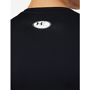 Under Armour Men's Armour HeatGear Compression Long-Sleeve T-Shirt , Black (001)/White, Small