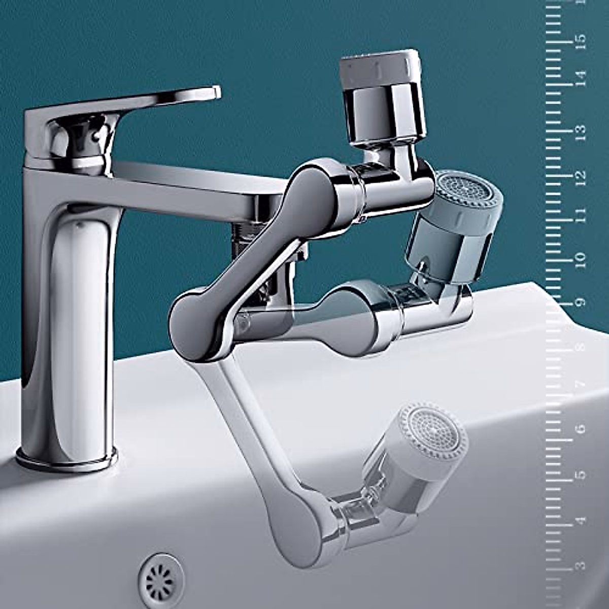 1080 Rotating Faucet Extender Aerato,1080 Faucet Extender Brass,Universal Splash Filter Faucet 1080 Rotating,2 Water Outlet Modes,for Toilets
